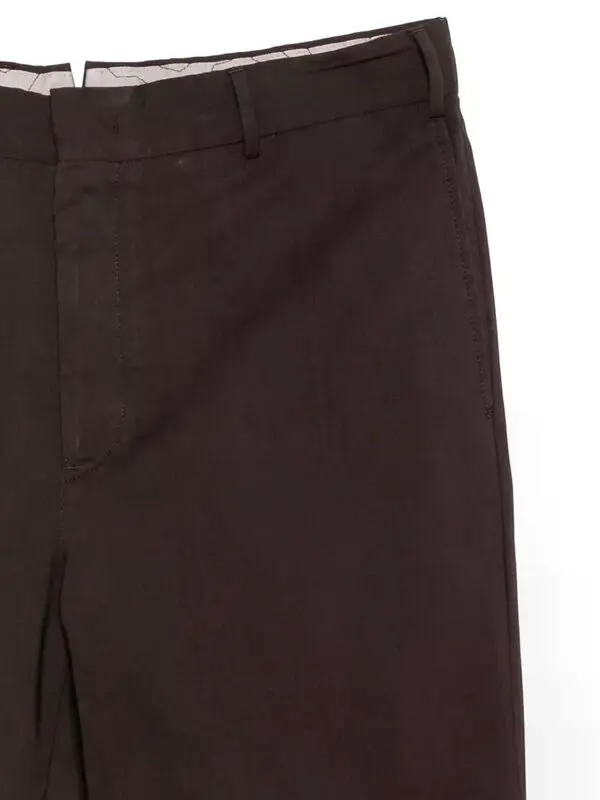 PT TORINO Belt-loops Straight-leg Trousers - Brown