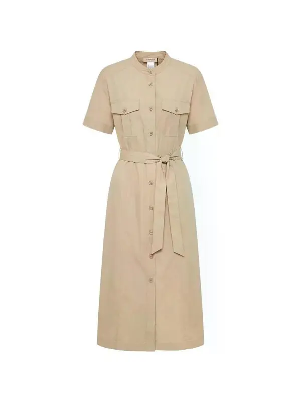 TWINSET Belted Button-down Dress - Neutrals