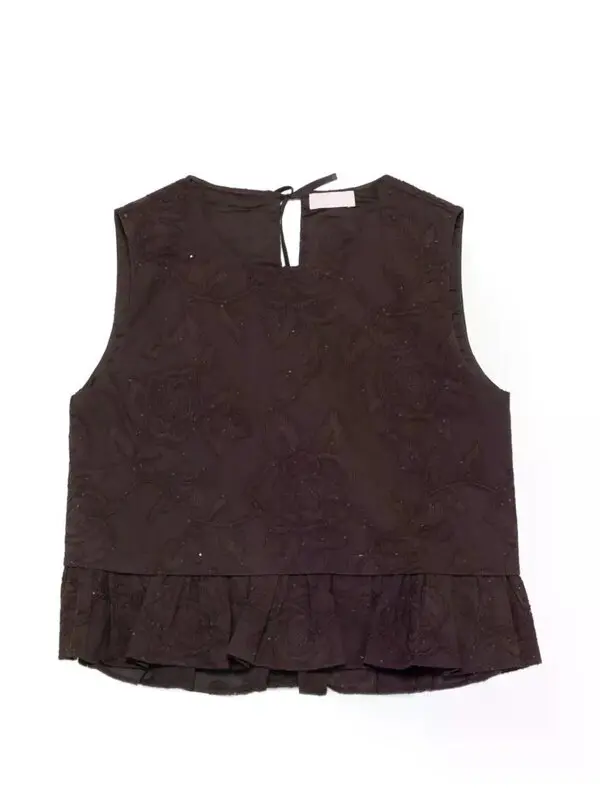 Liu Jo Sequin-embellished Embroidered Top