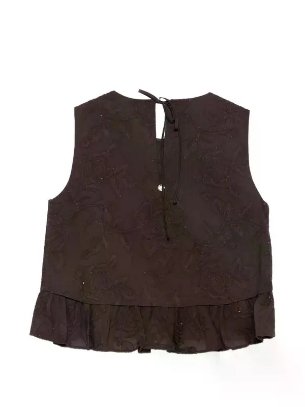 Liu Jo Sequin-embellished Embroidered Top