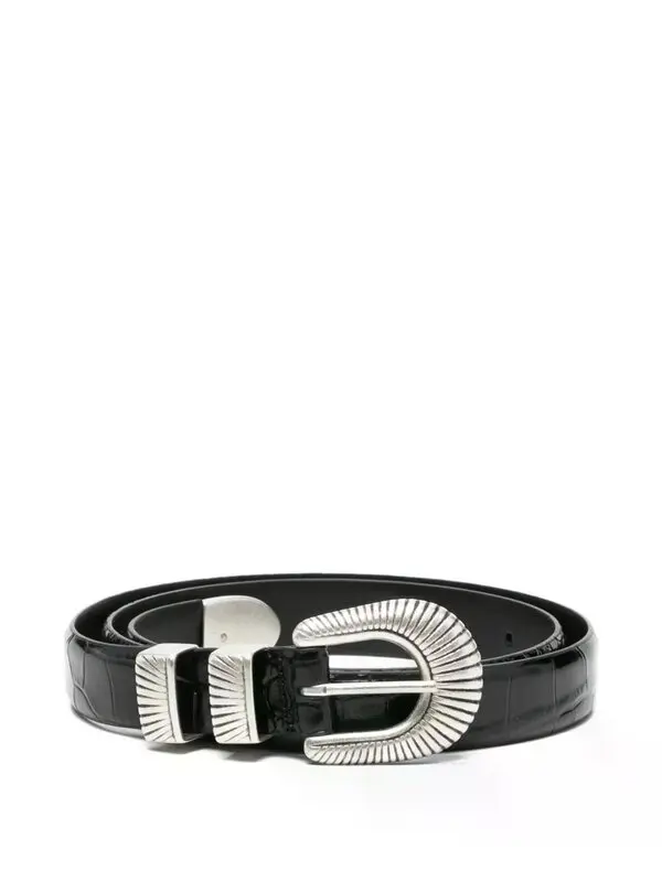 Barena Venezia Crocodile-effect Belt - Black