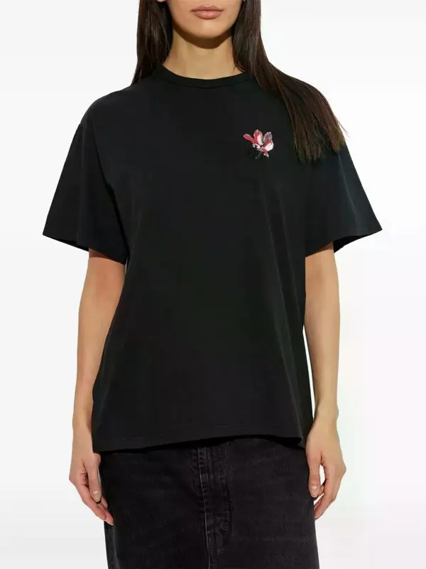 MAISON MARGIELA Floral-print T-shirt - Black