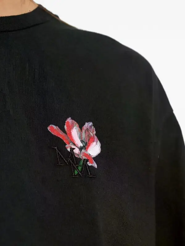 MAISON MARGIELA Floral-print T-shirt - Black