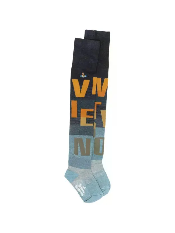 VIVIENNE WESTWOOD Logo-lettering Socks - Blue