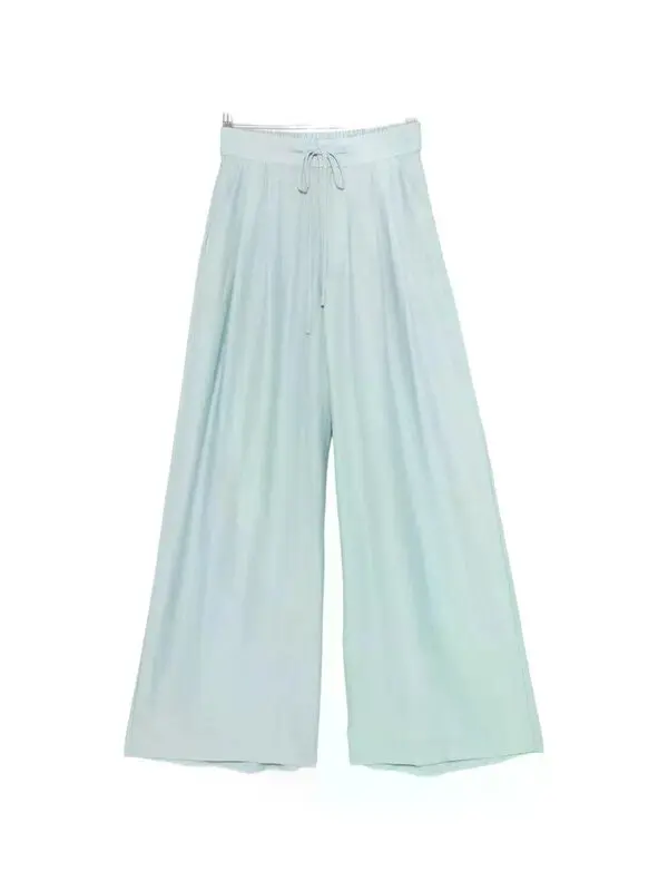 ELEH Drawstring Wide-leg Trousers - Blue