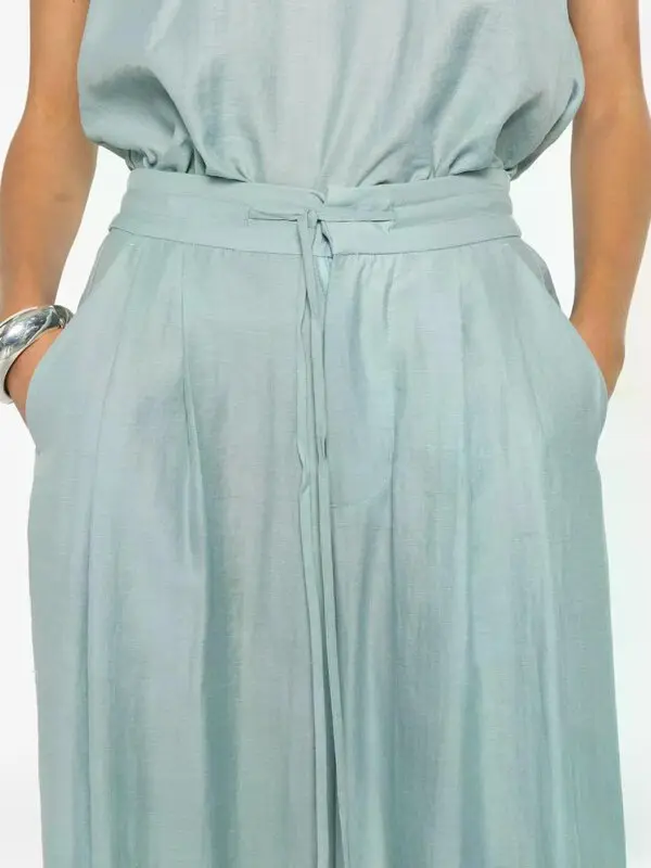 ELEH Drawstring Wide-leg Trousers - Blue