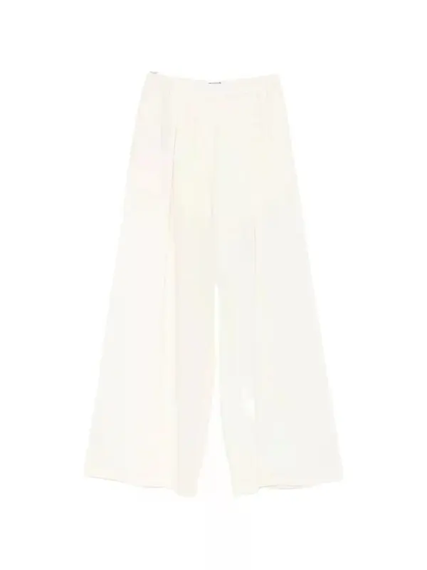 ELEH Pleated Wide-leg Trousers - Neutrals
