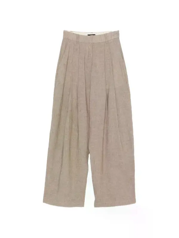 ELEH Pleated Trousers - Brown