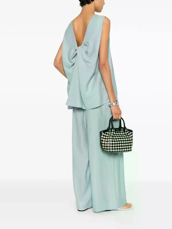 ELEH Sleeveless Flared Blouse