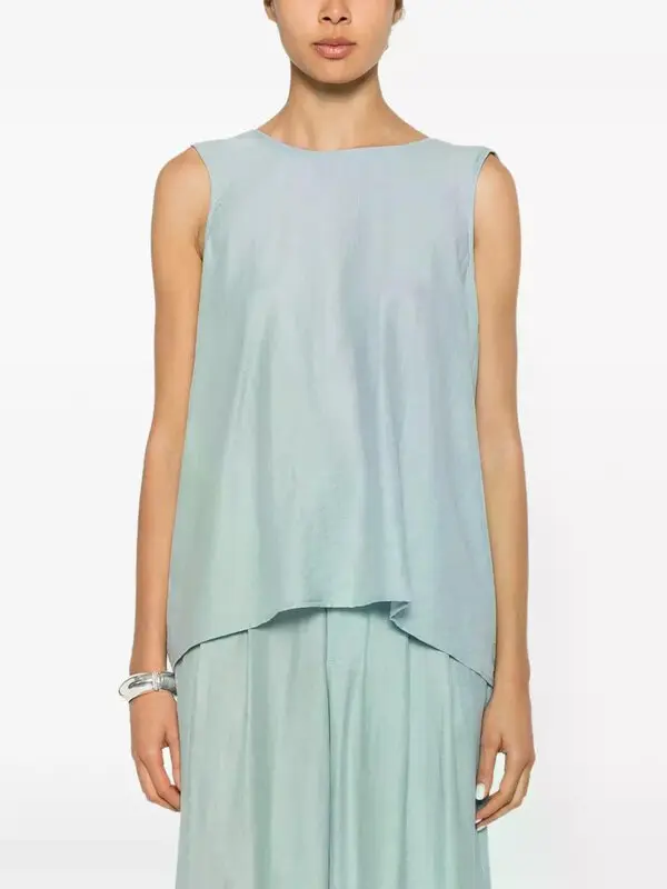 ELEH Sleeveless Flared Blouse
