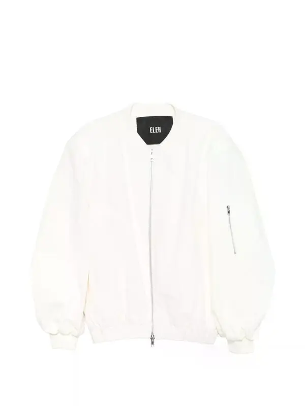 ELEH Zip-up Bomber Jacket - White