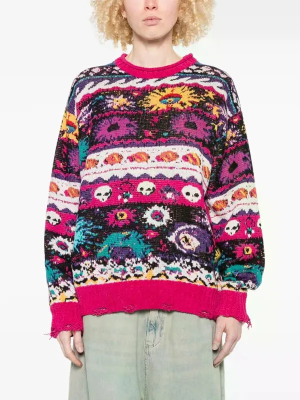 R13 Jacquard Patterned Sweater
