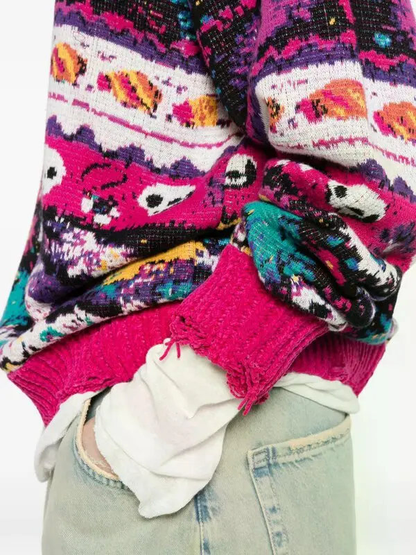 R13 Jacquard Patterned Sweater