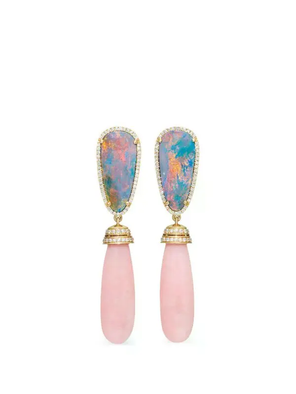 Goshwara G-one Doublet Opal Drop Earrings - Gold