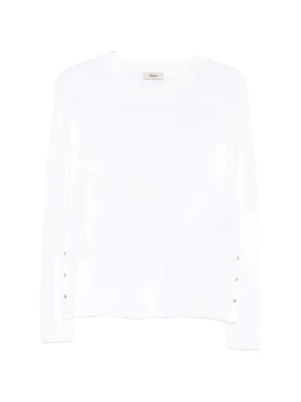 Herno Press-stud Raglan-sleeve Sweater - White