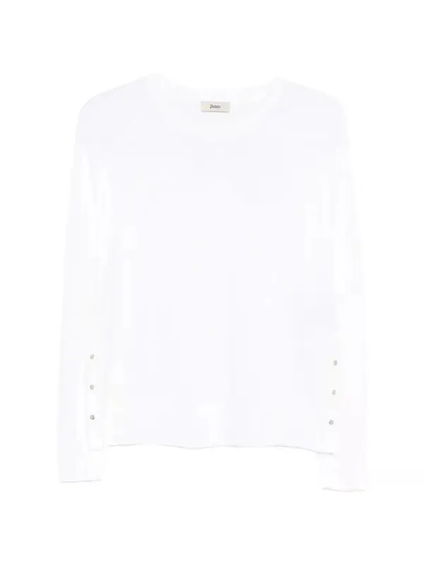 Herno Press-stud Raglan-sleeve Sweater - White