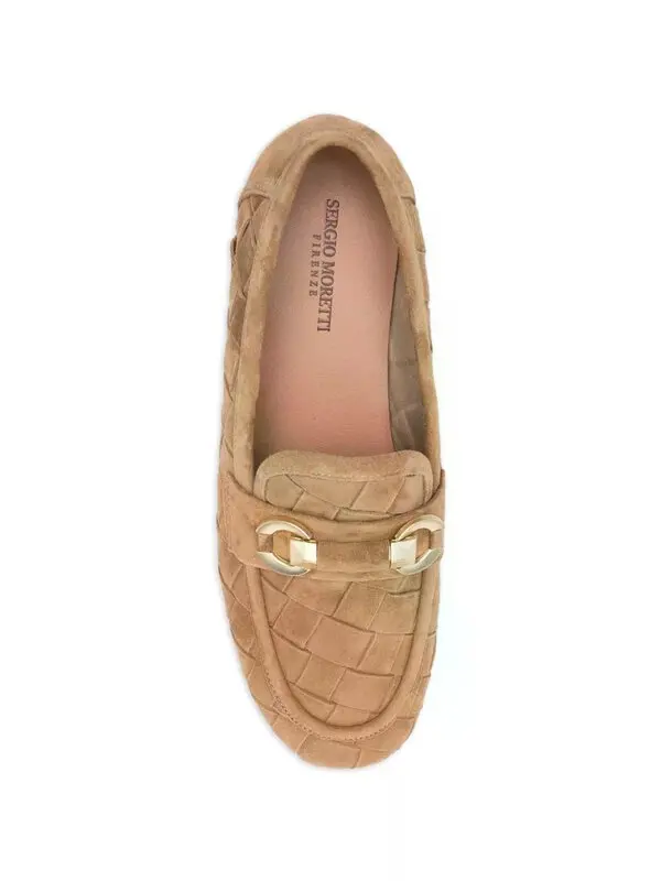 SERGIO MORETTI FIRENZE Woven Suede Loafers