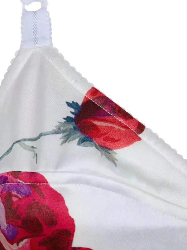 N°21 Floral-print Satin Bra