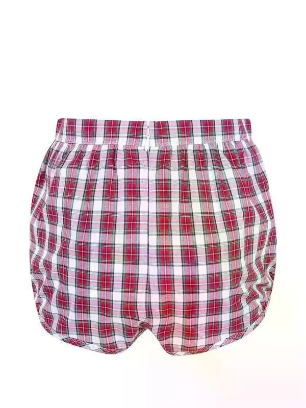 N°21 Tartan-print Gathered Shorts