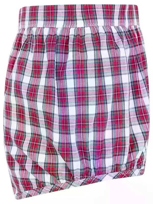 N°21 Tartan-print Gathered Shorts