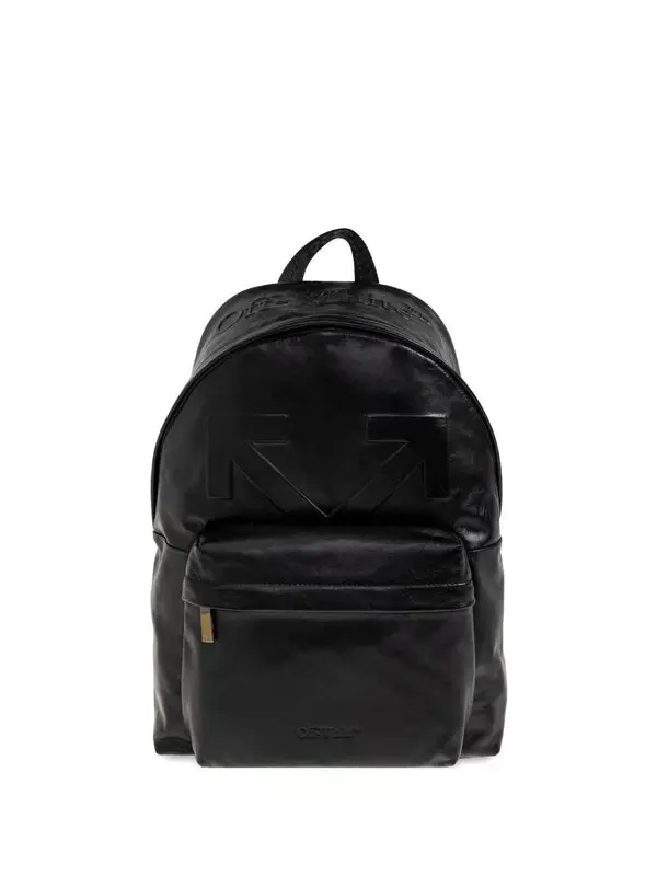 Off-White Leather Backpack - Black