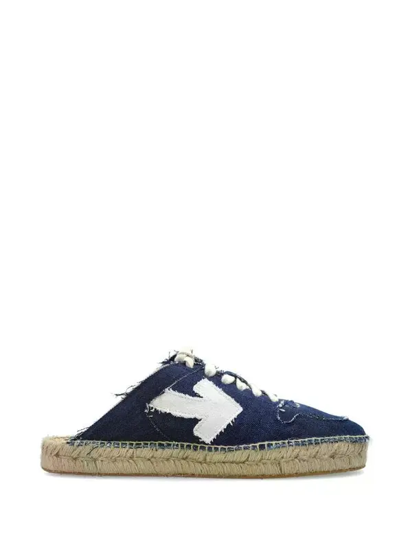 Off-White Arrows-motif Frayed Mules - Blue