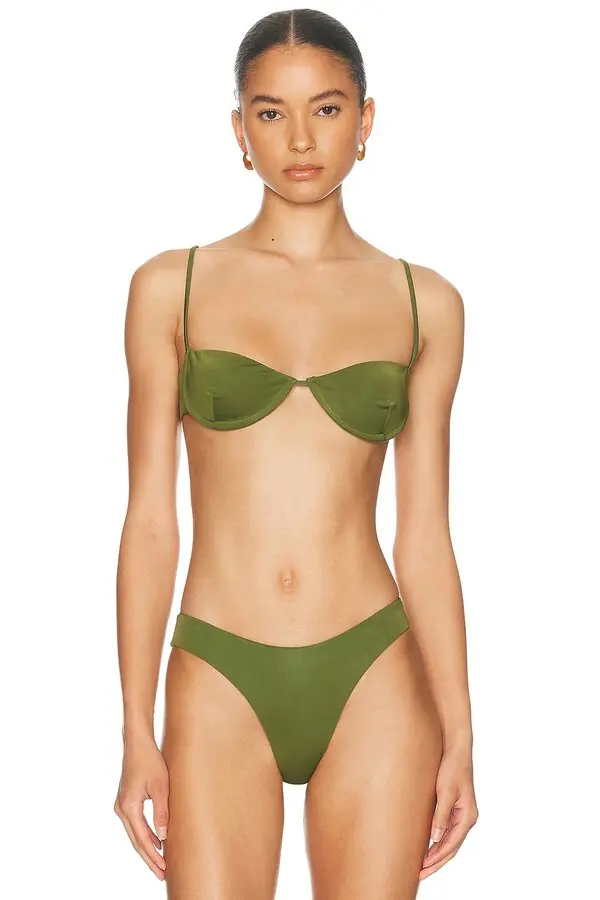 HAIGHT. Ella Bikini Top - Olive Green