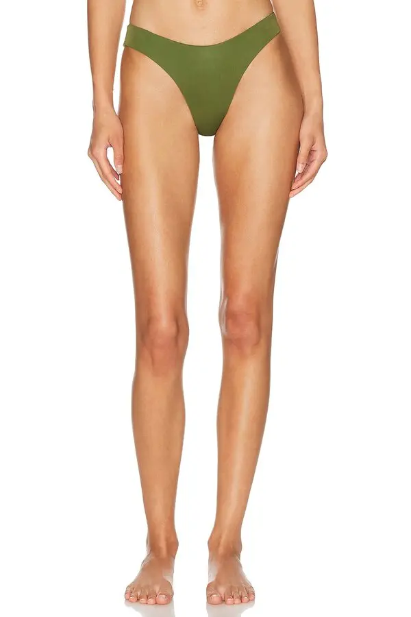 HAIGHT. Leila Bikini Bottom In Olive - Olive Green