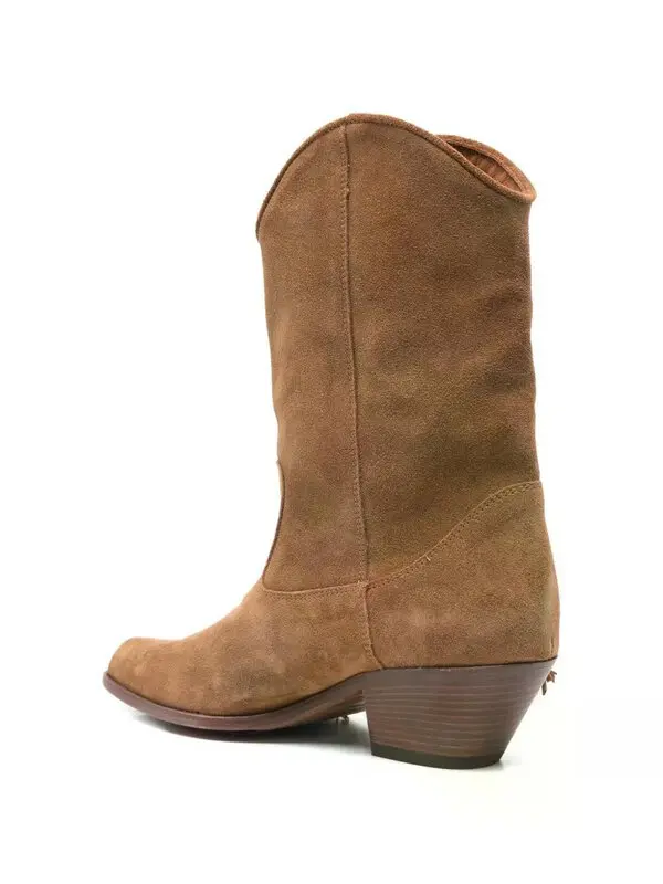 VIC MATIE Fringed Cowboy Boots - Brown