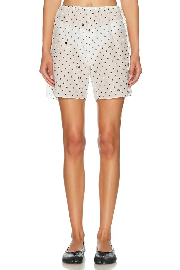 Kiki De Montparnasse Kiki Point Long Short - Ivory & Black