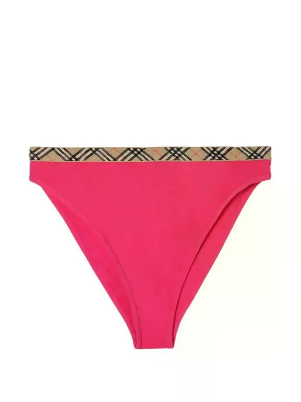 Burberry Check-trim Bikini Briefs - Pink