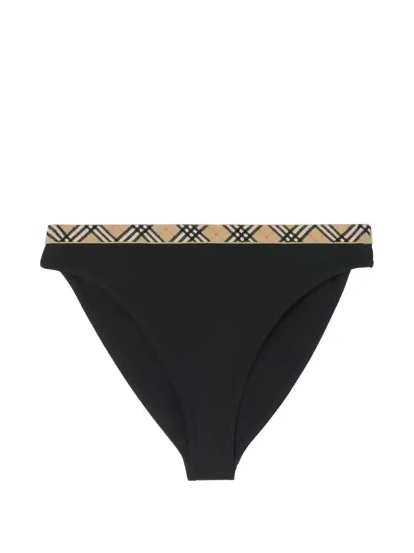 Burberry Check Trim Bikini Briefs - Black