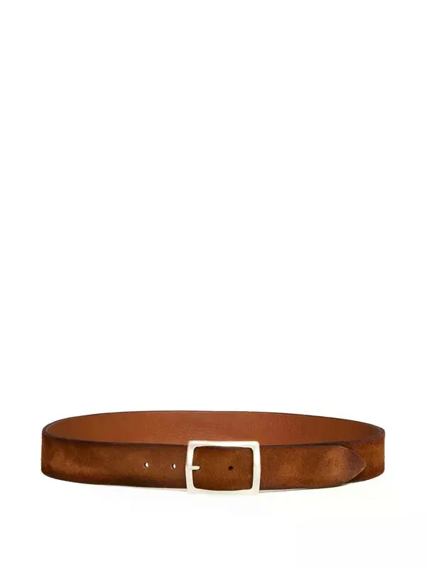 ORTIGNI Hunting Reversible Suede Leather Belt - Brown