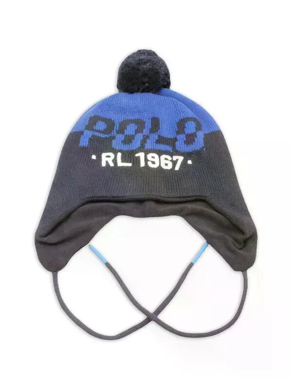 Polo Ralph Lauren Pom-pom Earflap Beanie - Grey