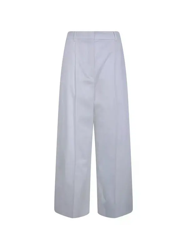 Max Mara Pleated Wide-leg Trousers - White