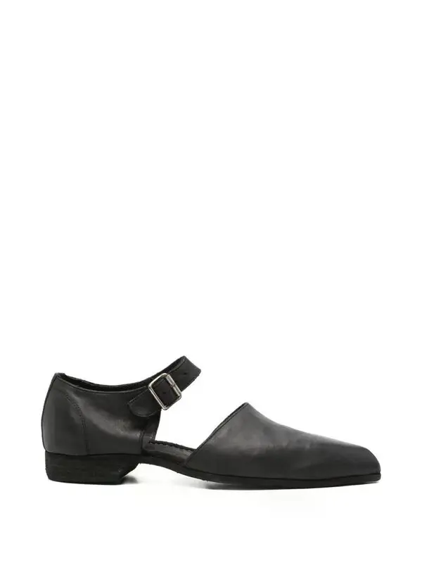 Guidi Buckle-strap Cut-out Ballet Flats