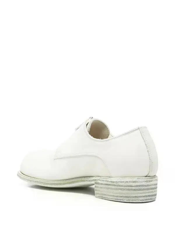 Guidi Leather Derby Shoes - White