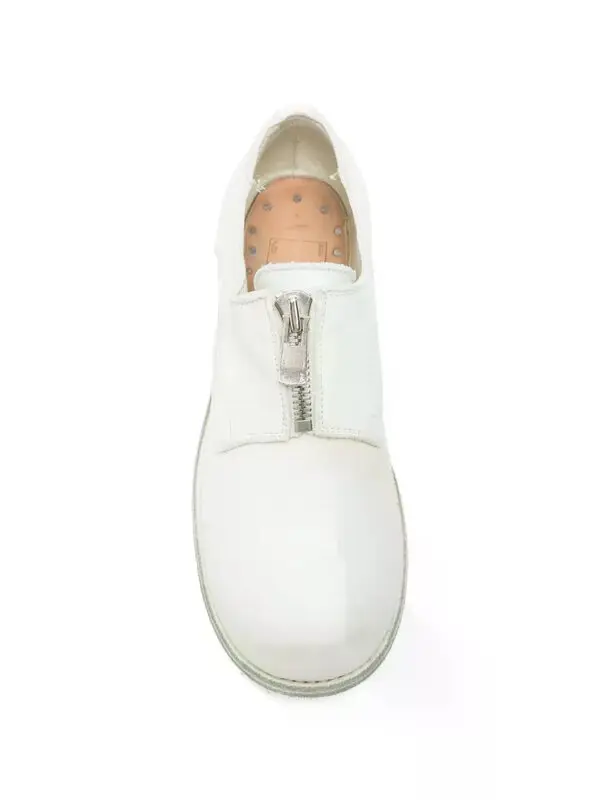 Guidi Leather Derby Shoes - White
