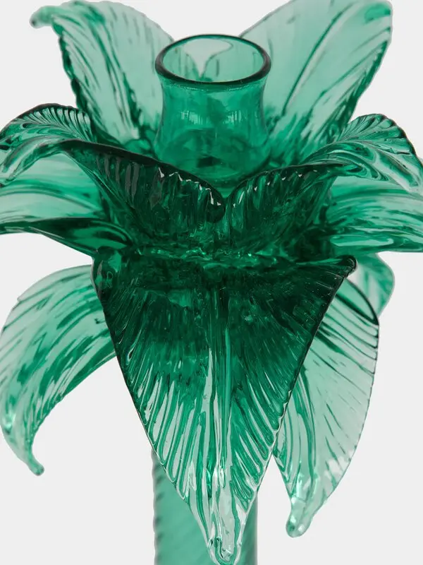 GORDIOLA Palm Tree Glass Candelabra