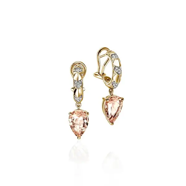 John Hardy Artisan Series Naga Drop Earrings - White Diamond