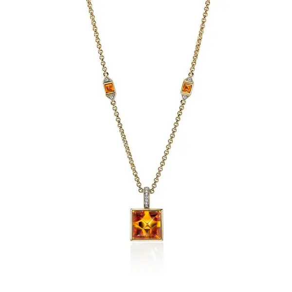 John Hardy Artisan Series Icon Stud Pendant Necklace - White Diamond