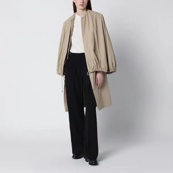 TOTEME Cotton Cape Coat - Beige