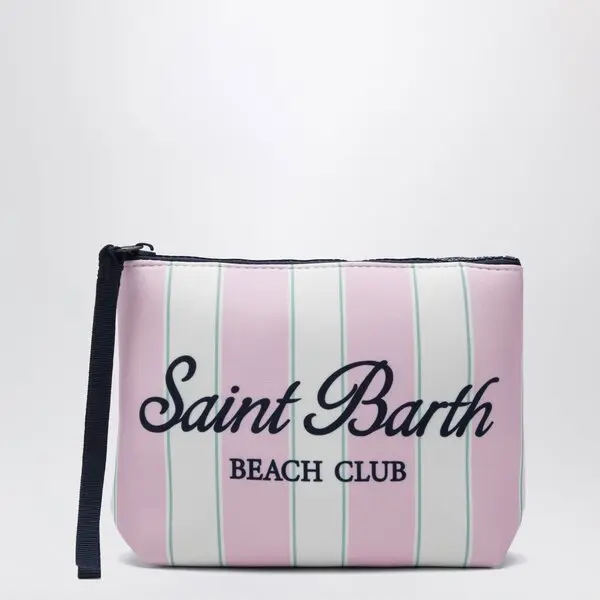 MC2 SAINT BARTH Striped Aline Scuba Pouch - Pink