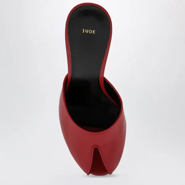 JUDE Leather Mule - Red