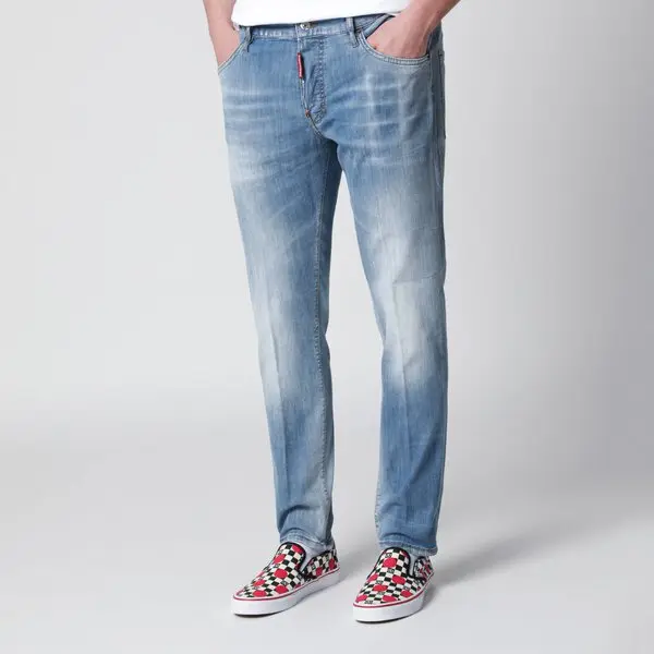 Dsquared2 Skater Light-wash Stretch Denim Jeans - Blue