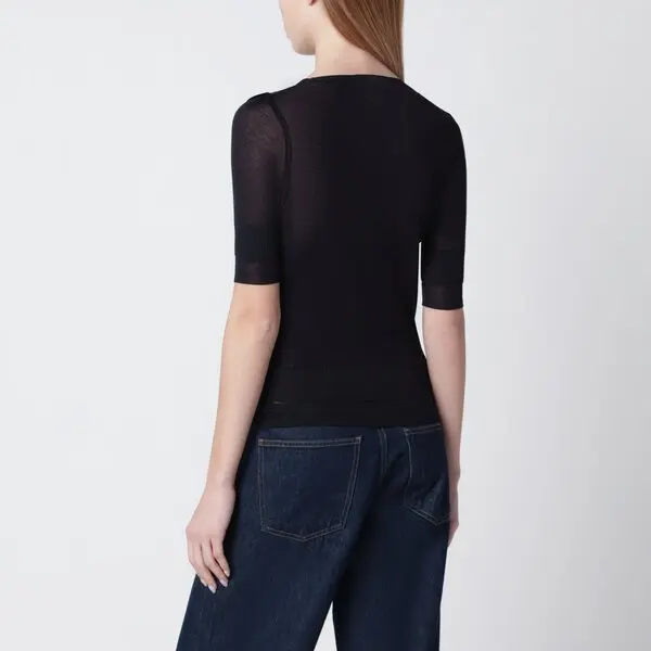 LEMAIRE Trompe-l'oeil Viscose And Silk Top - Blue