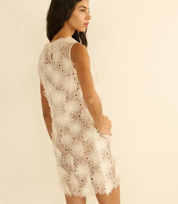 DÔEN Adelia Floral Cutwork Mini Dress