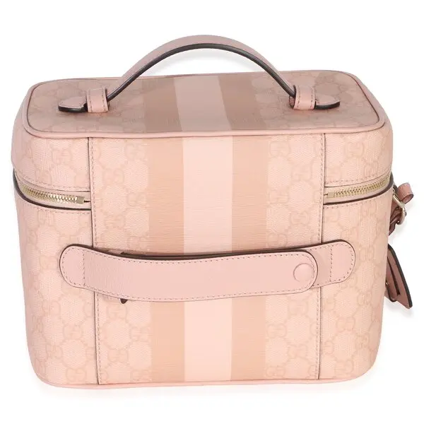 Gucci Gg Supreme Monogram Savoy Vanity Case - Pink