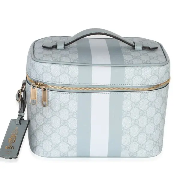 Gucci Light Gg Supreme Monogram Savoy Vanity Case - Blue
