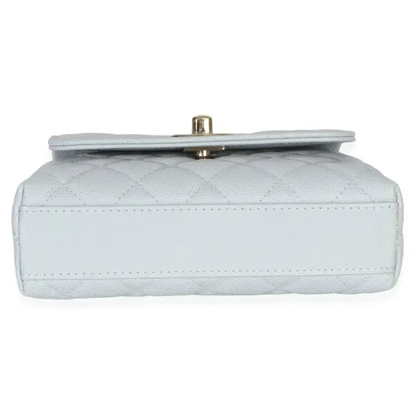Chanel Coco Handle Clutch With Chain - Blue